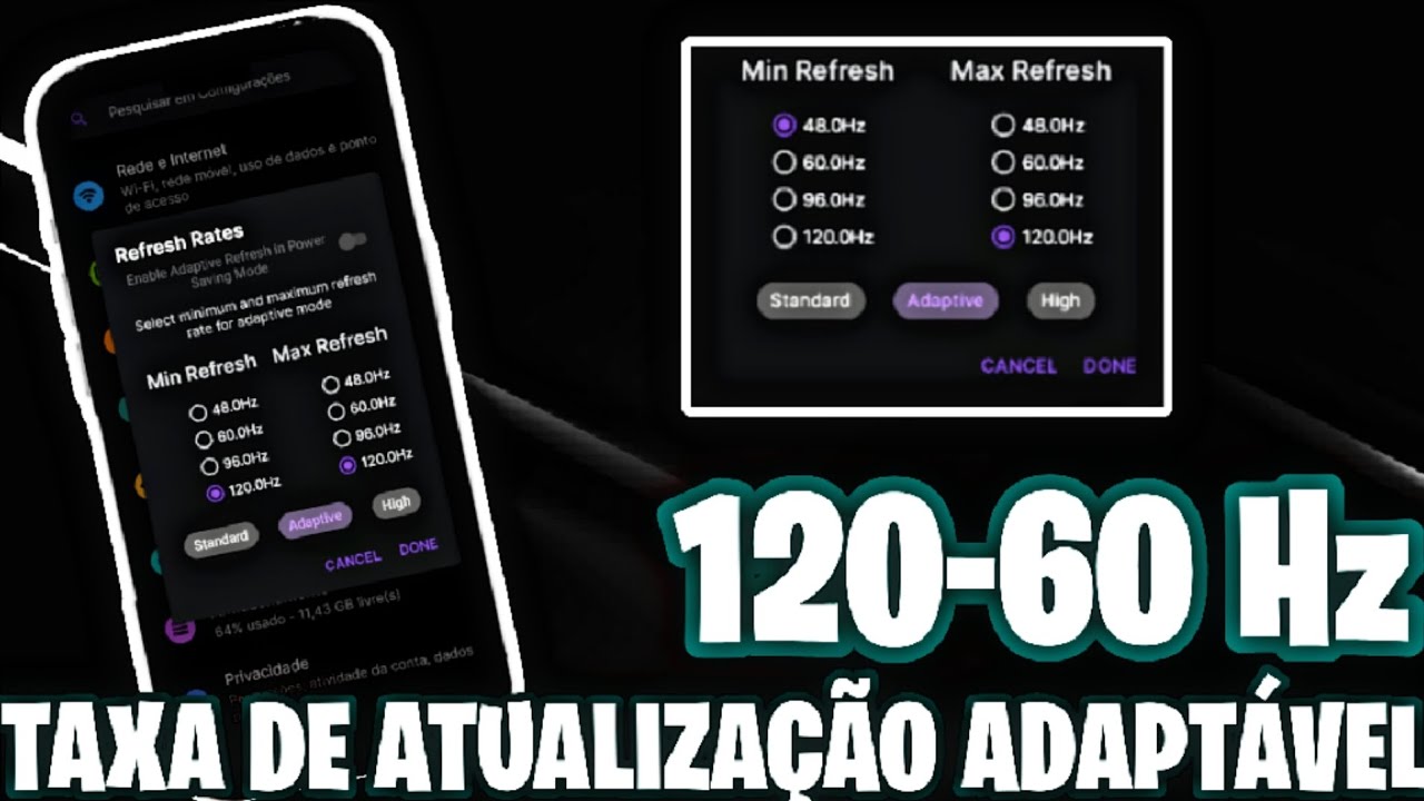 COMO ATIVAR OU EMULAR 120 Hz EM QUALQUER CELULAR ANDROID|SEM ROOT ...