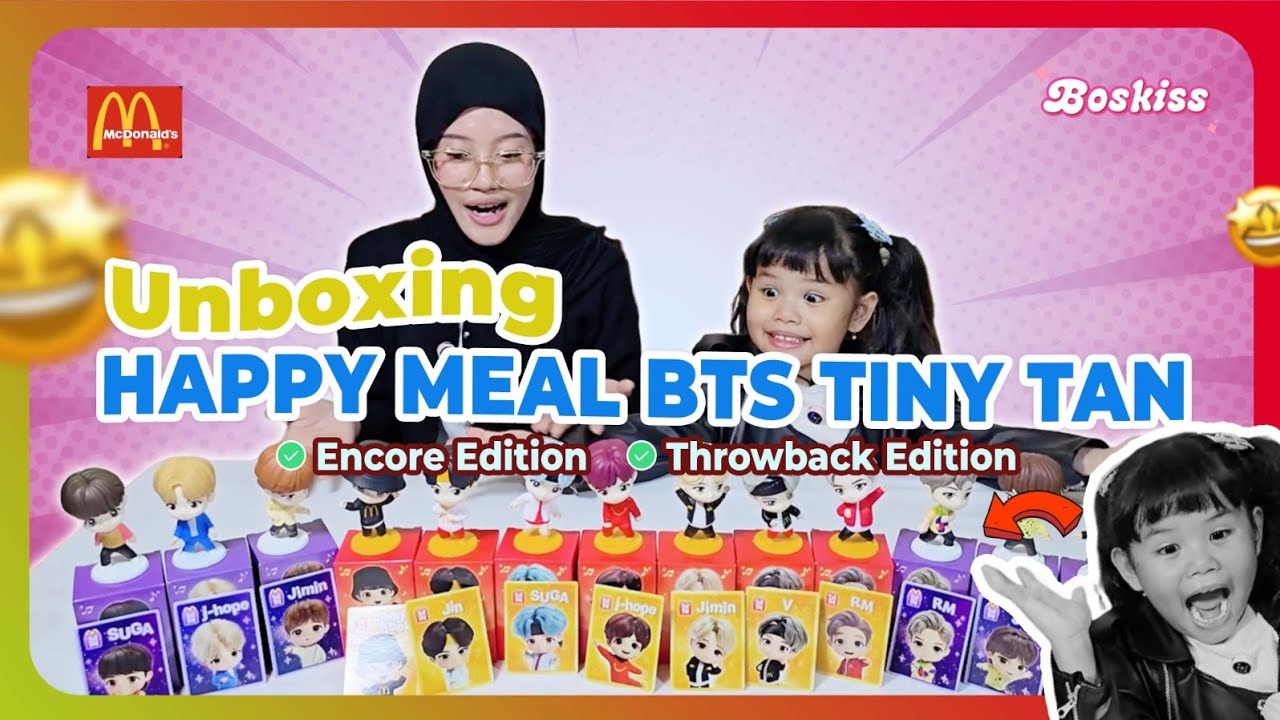 UNBOXING HAPPY MEALS BTS TINYTAN.. ENCORE & THROWBACK EDITION - YouTube