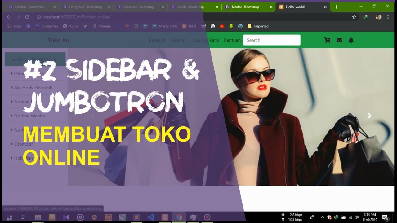#2 Sidebar dan Jumbotron - Membuat Template Toko Online Menggunakan ...