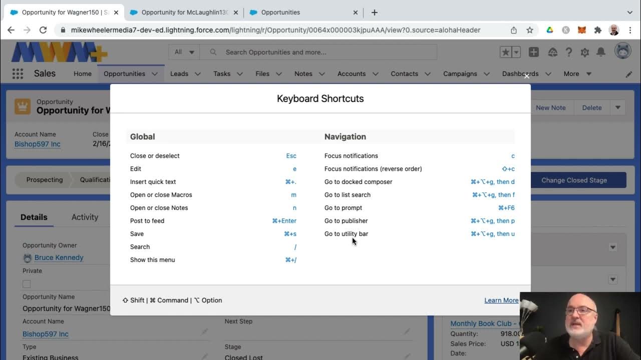 Salesforce Keyboard Shortcuts - YouTube