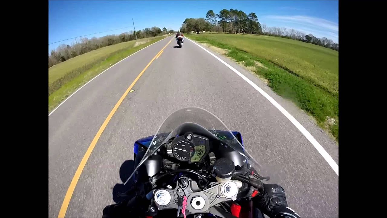 Yamaha R1 back road cruising - YouTube