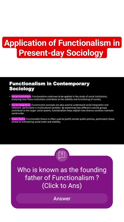 Functionalism in contemporary sociology in 60 sec | Introduction to ...
