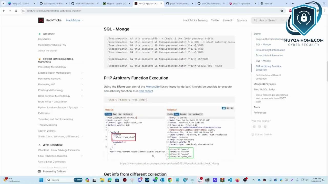 Picoctf Bypass Login Nosql Injection Youtube