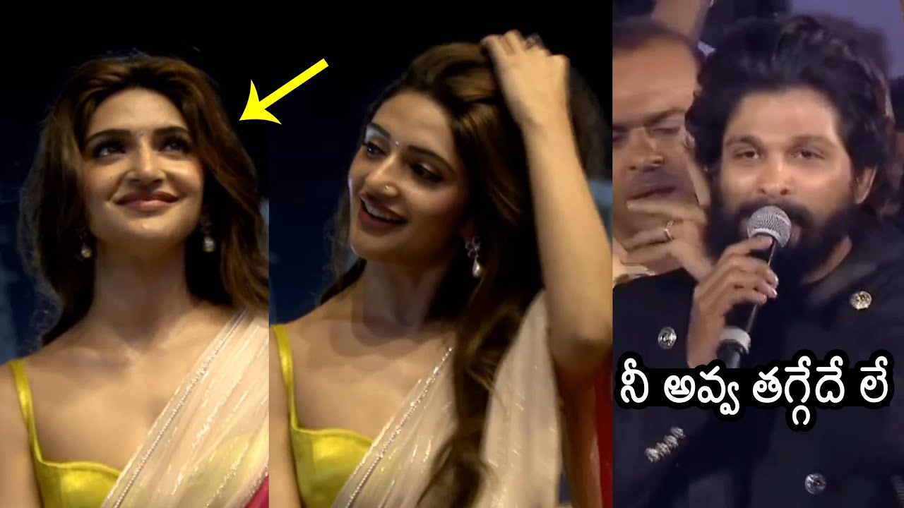 Allu Arjun Says Thaggede le Dialogue | Sreeleela | Pushpa 2 Pre Release ...