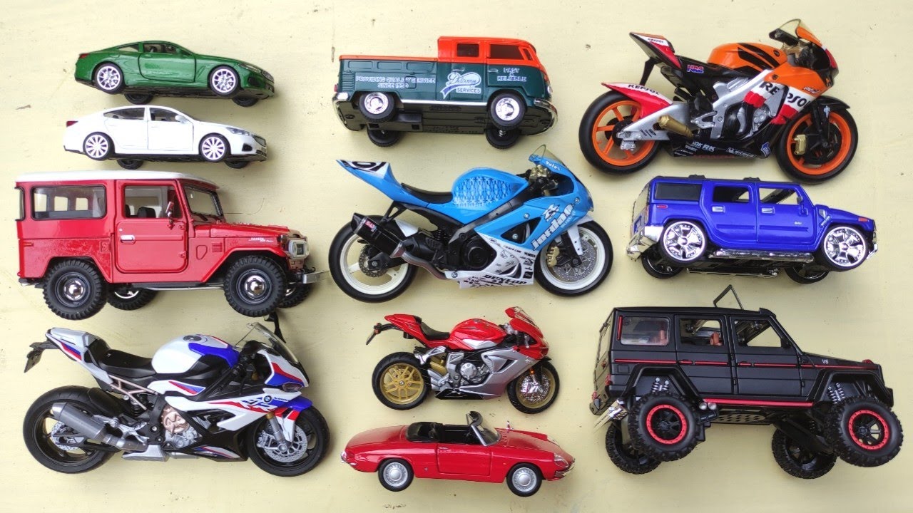 Diecast Metal Scale Color Model Cars 1/32 and Bikes, BMW, Volkswagen ...