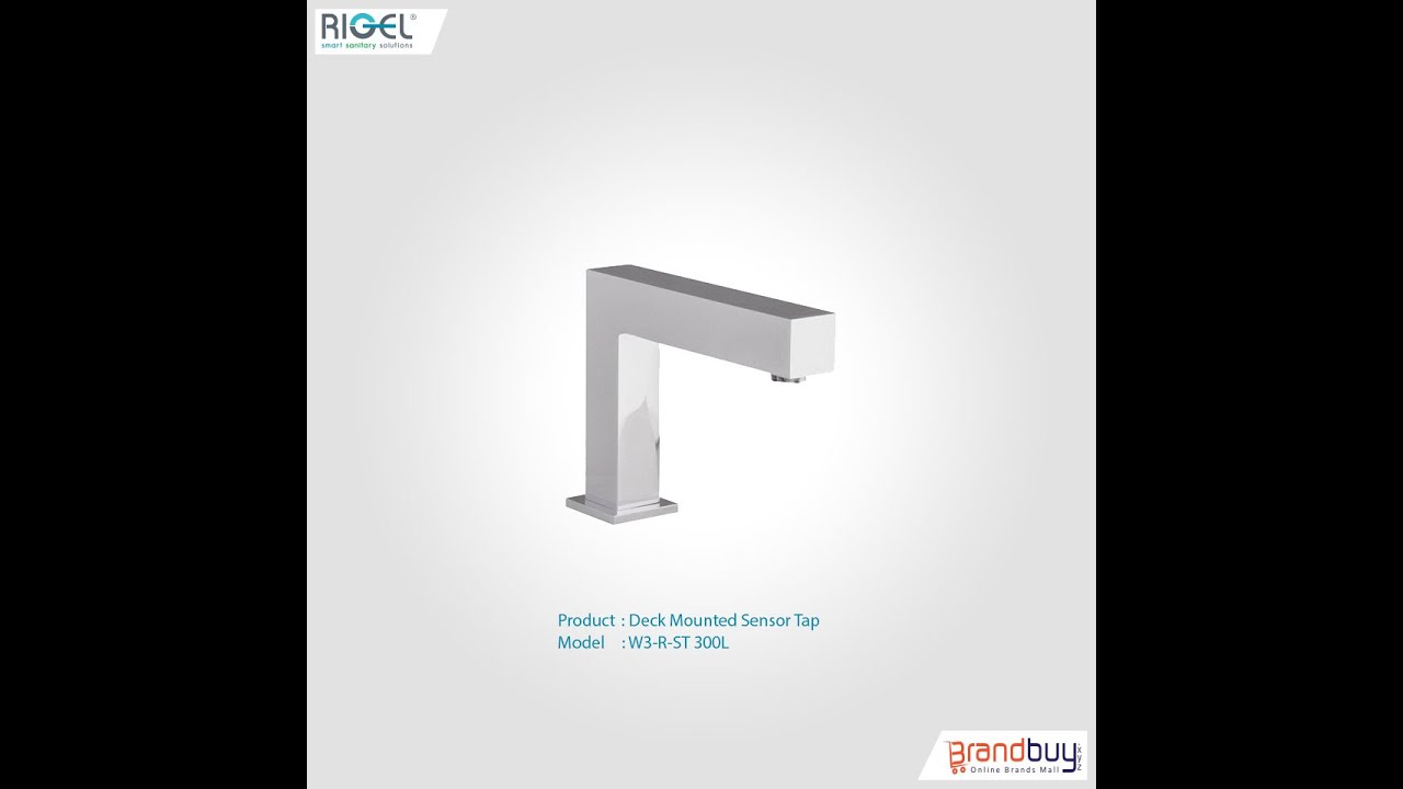 RIGEL W3 R ST300L DECK MOUNTED SENSOR BASIN TAP - YouTube