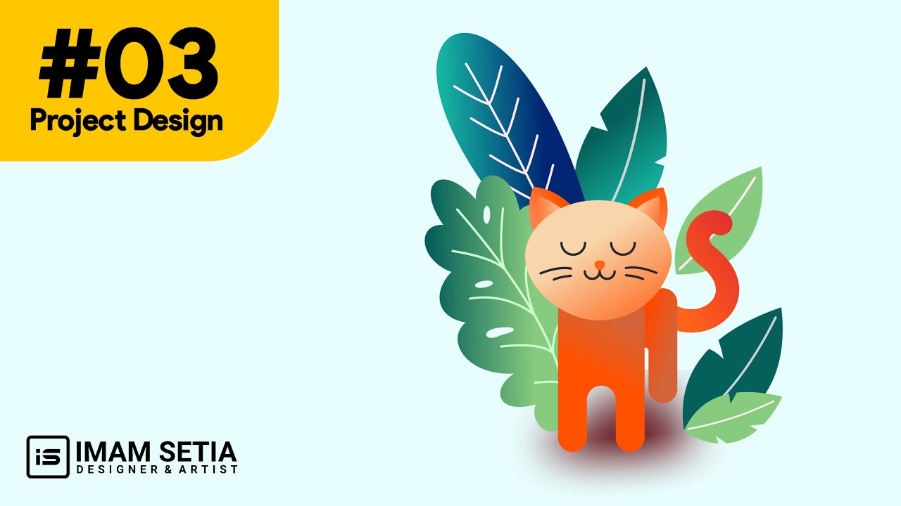 Kocheng - Cat Flat Design in CorelDRAW || Speed Art || Project Design ...