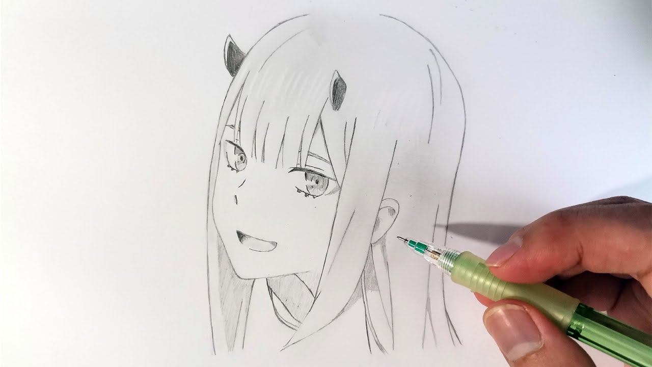 How to draw Zero Two - YouTube