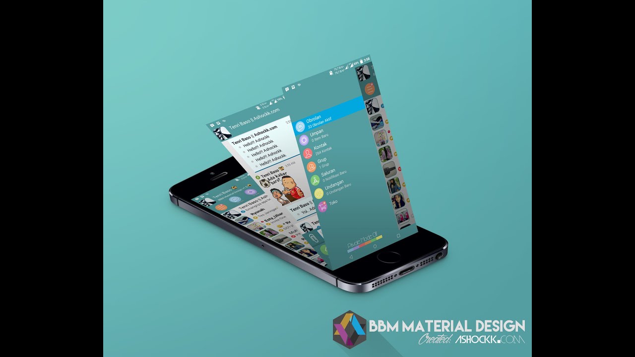 BBM Material Design v2.0 Ashockk.com - YouTube