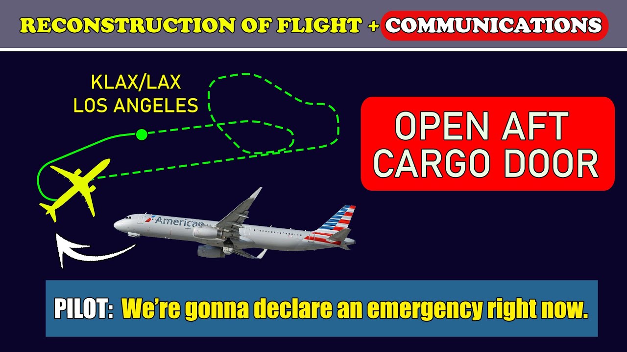 Emergency, OPEN AFT CARGO DOOR indication | American Airbus A321 | Los ...