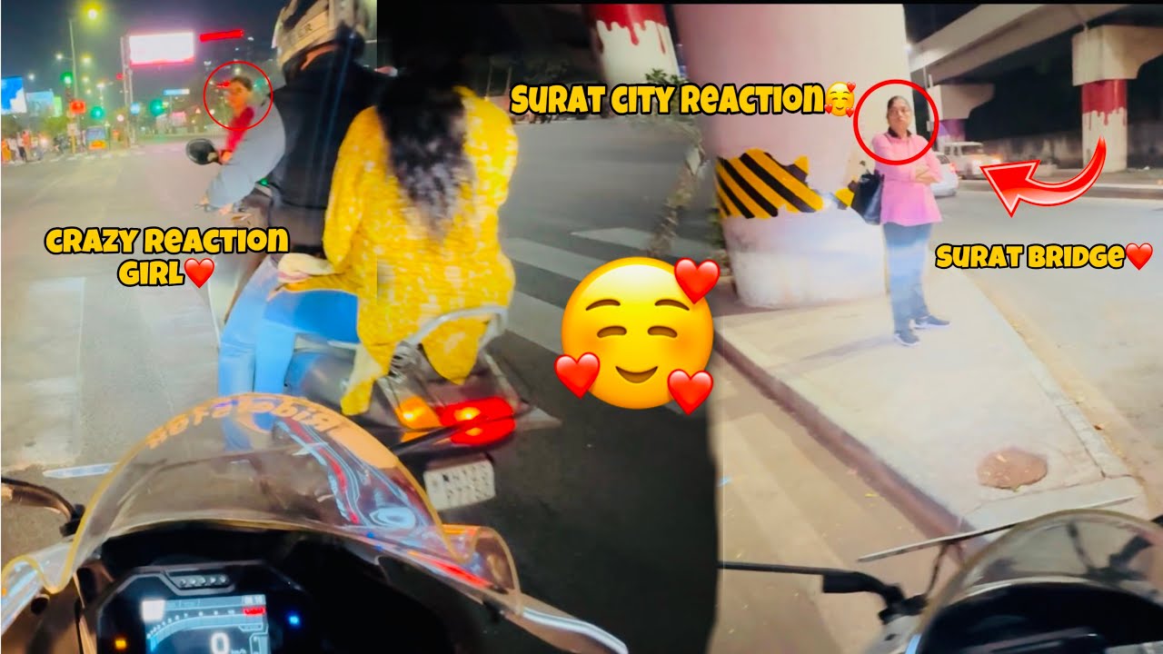 Crazy reaction🥰video Surat city💫girl reaction 💕 - YouTube