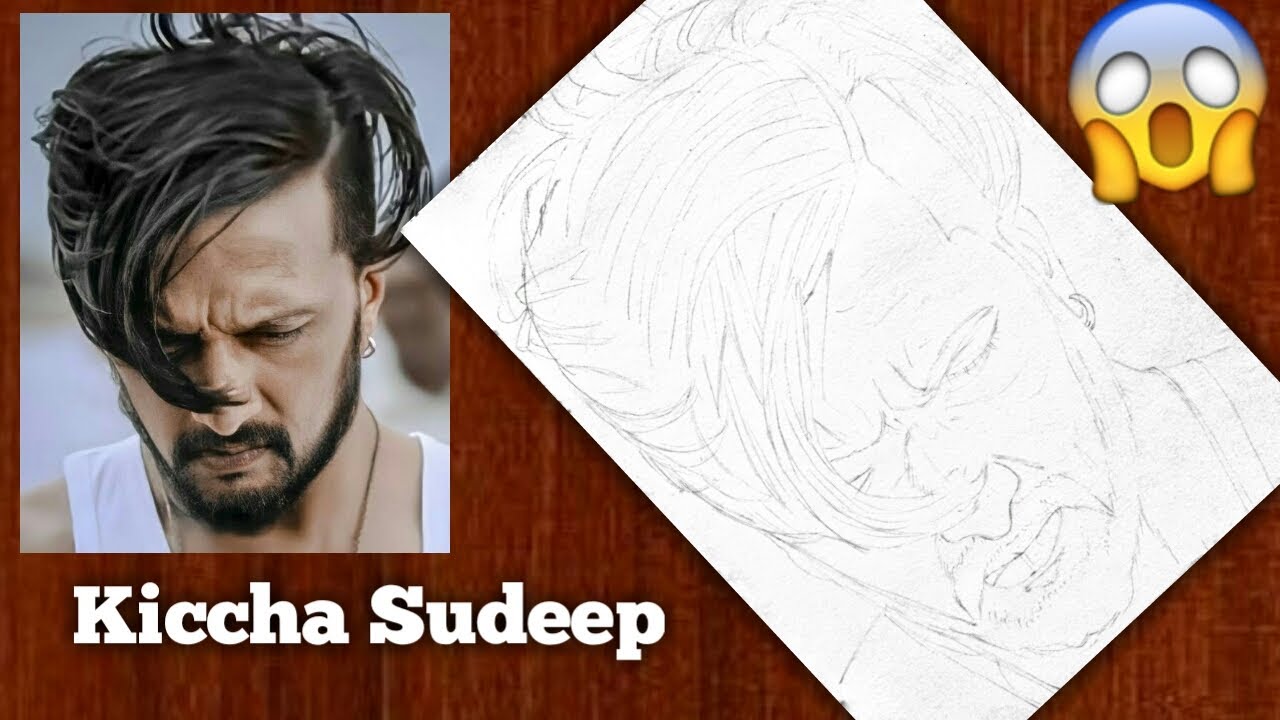 Kiccha sudeep || Kiccha sudeep drawing easy - YouTube