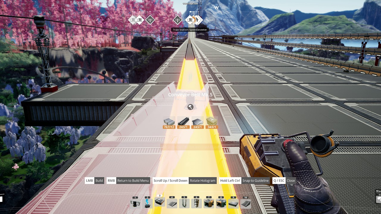 Satisfactory placing belts quickly :) - YouTube