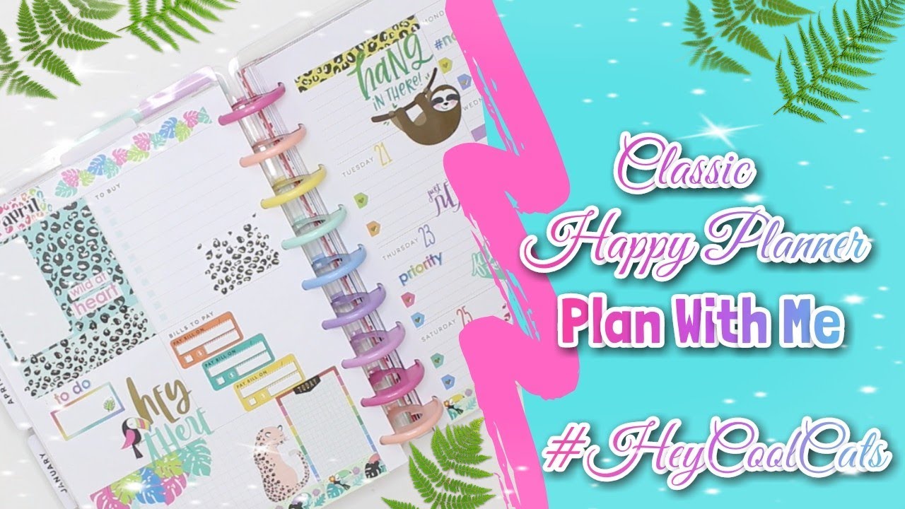 Classic Happy Planner | Tiger Inspired Plan With Me | April 20-26 - YouTube