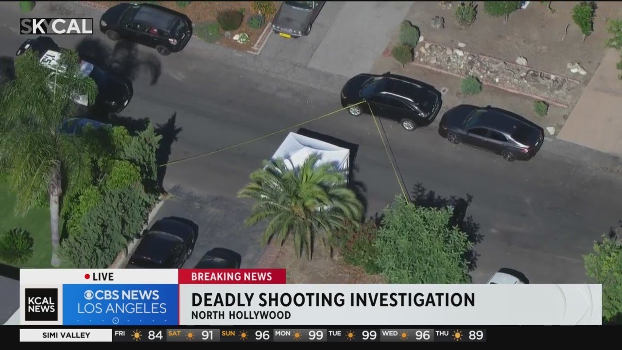 Police investigate North Hollywood shooting death - YouTube