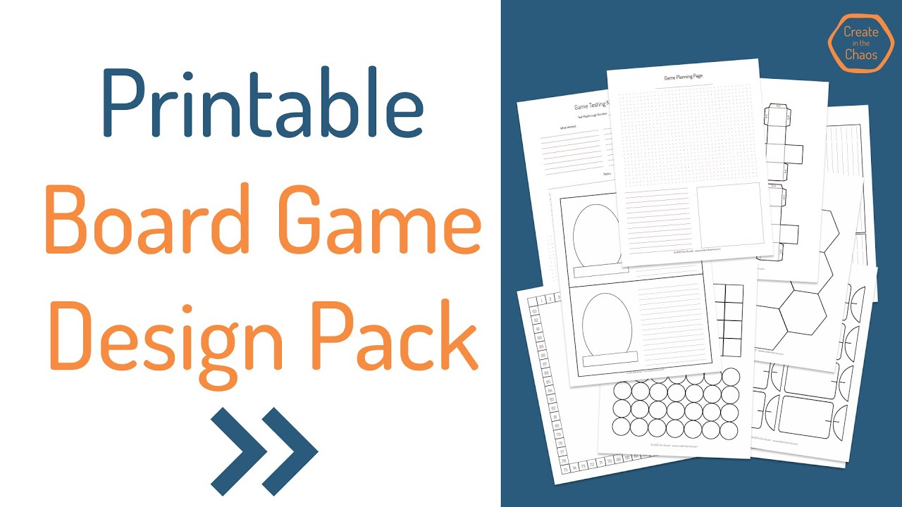 Printable Board Game Design Pack - YouTube