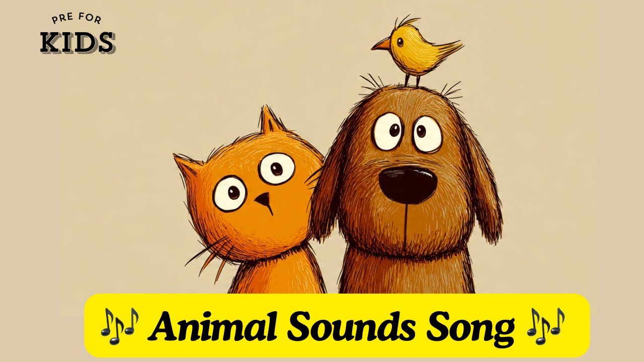 Animal Sounds Song | This is a Dog, This is a Cat | Nursery Rhymes for ...