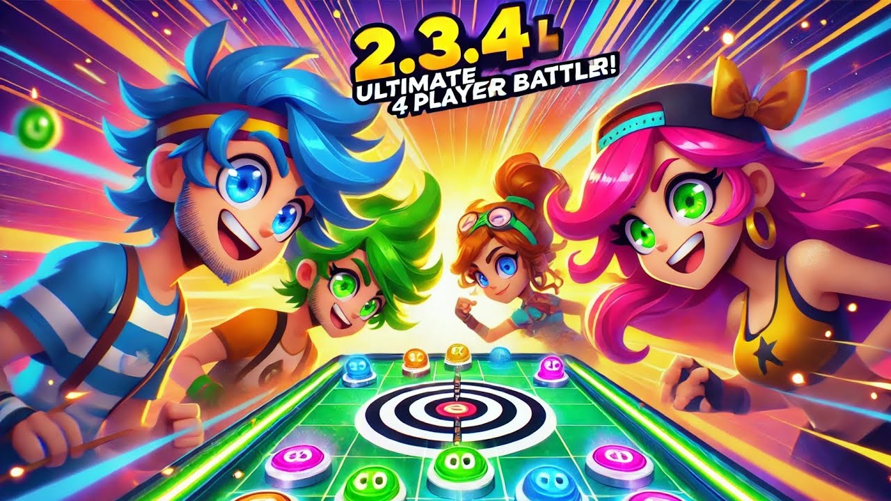 "1.2.3.4 - Ultimate 4 Player Battle! 🎮🔥" - YouTube