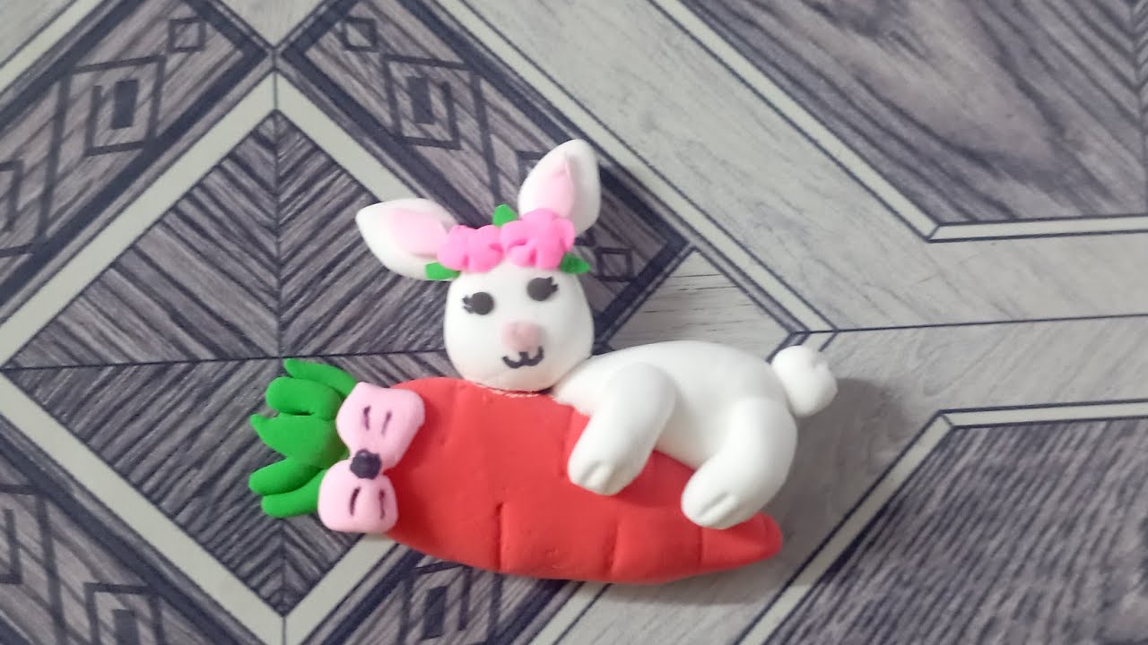 how to make clay 🐇rabbits #clay - YouTube