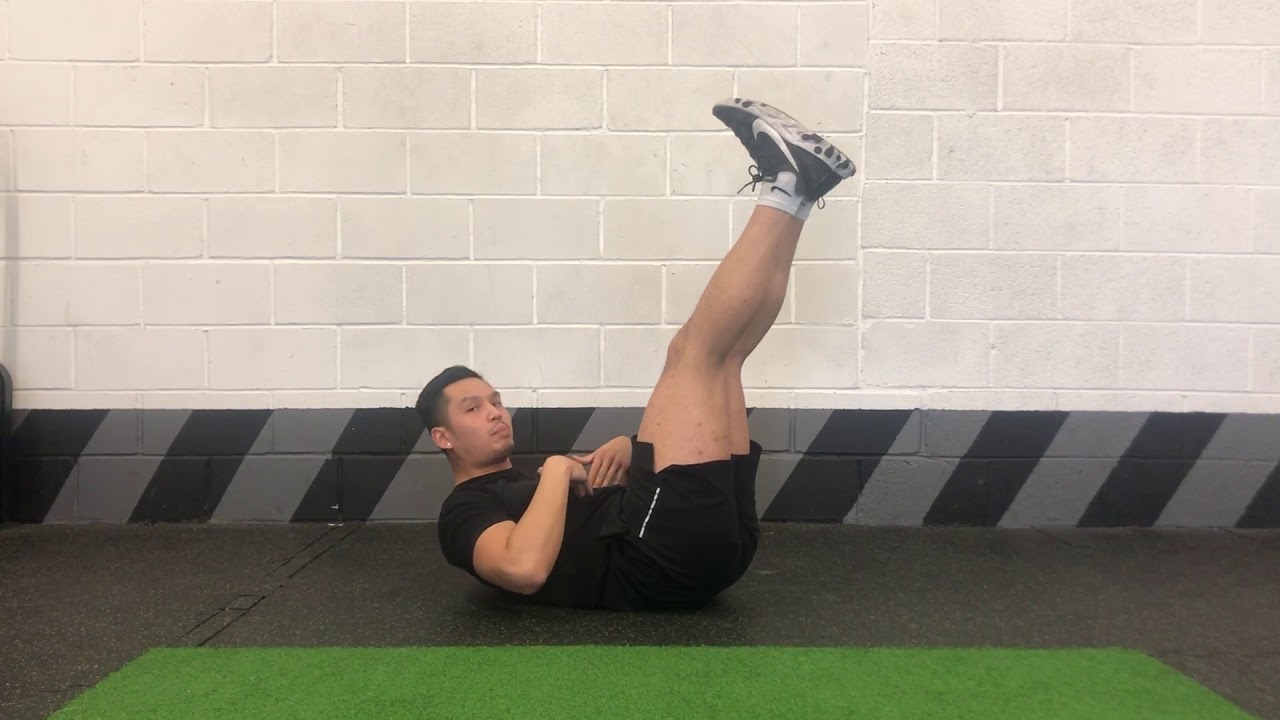 Toe Touch Crunches - YouTube