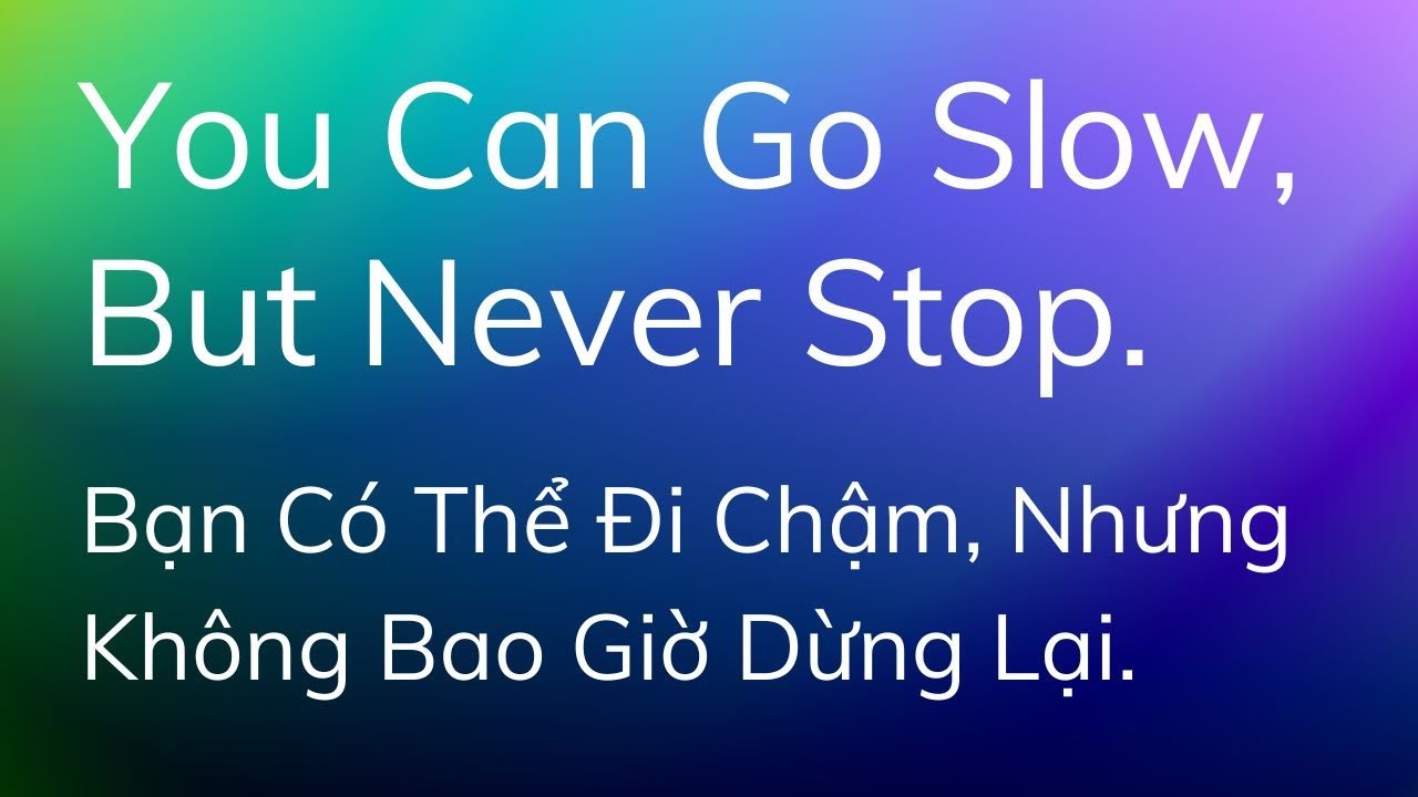 You can go slow, but never stop | Level B2 | Listening skill channel ...