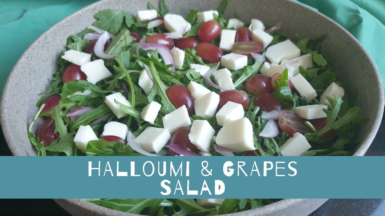 Halloumi & Grape Rocca Salad | سلطة الجرجير بالعنب و جبنة حلوم - YouTube
