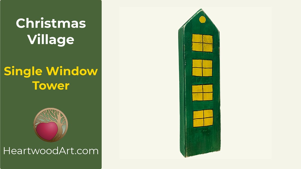 Scrap Wood Christmas Village Tower with 1 Window Column - YouTube