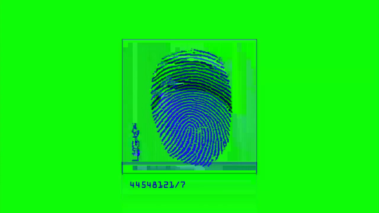Green Screen finger print scan - YouTube