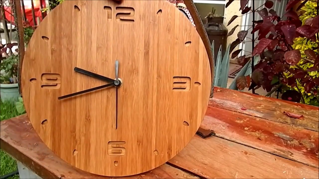 CNC'd - A Simple Bamboo Clock - YouTube