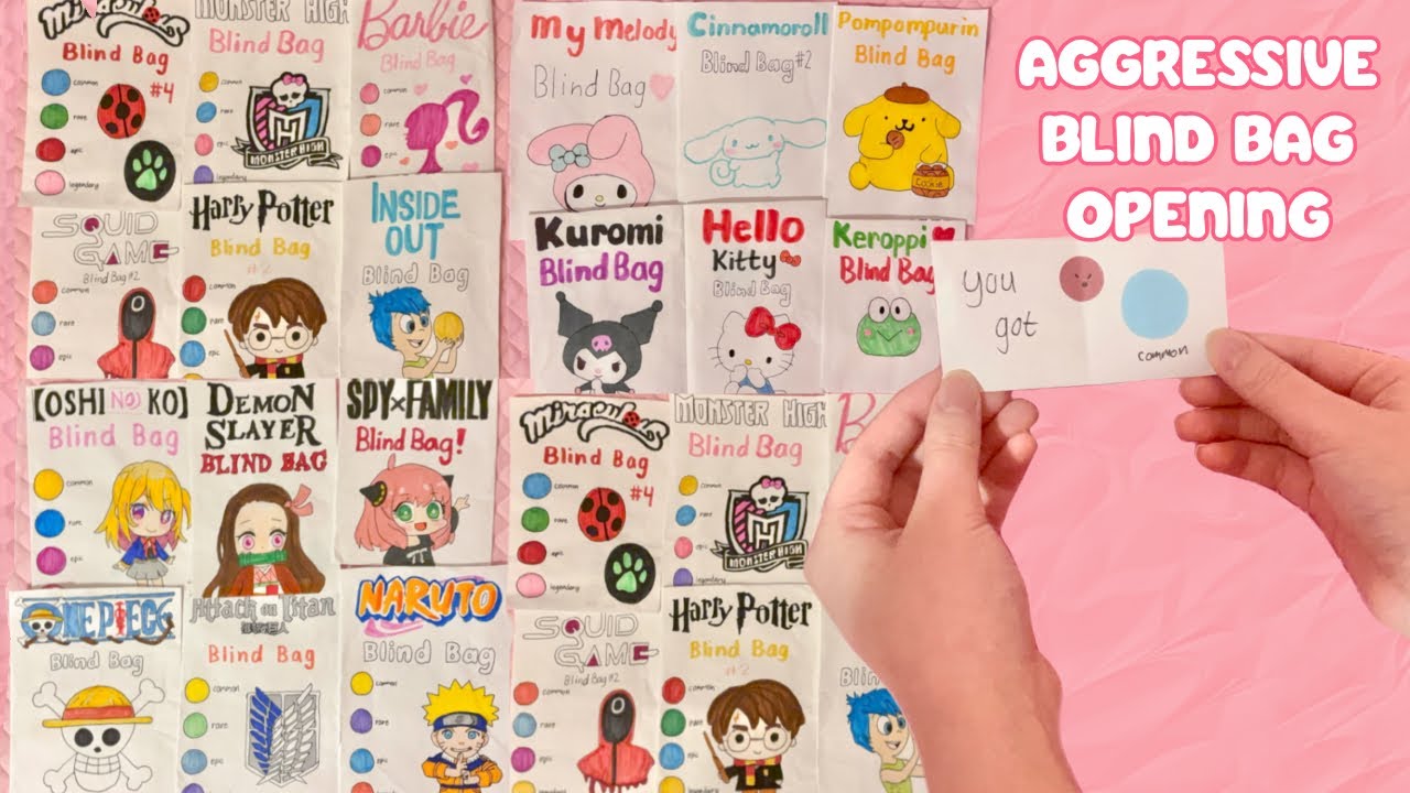 10 minutes of AGGRESSIVE blind bag opening💥| ASMR | applefrog - YouTube