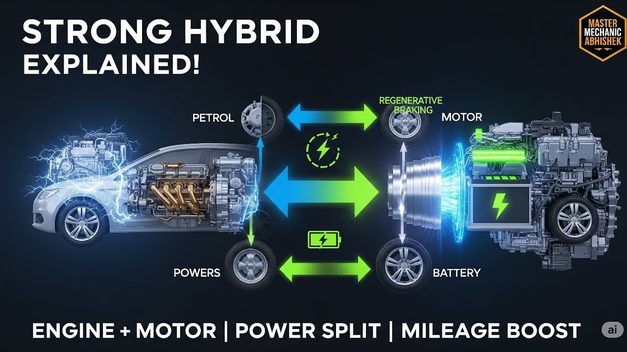"Strong Hybrid Explained 🔋⚙️ | Full Working, Benefits & Power Split ...