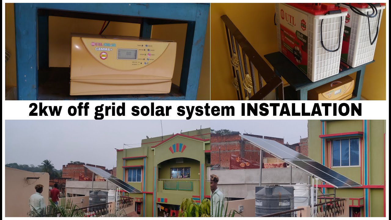 2kw solar system installation | off grid solar system - YouTube