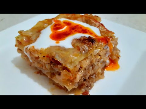 TEPSİDE LAHANA DOLMASI -Lahana Sarması Nasıl Yapılır