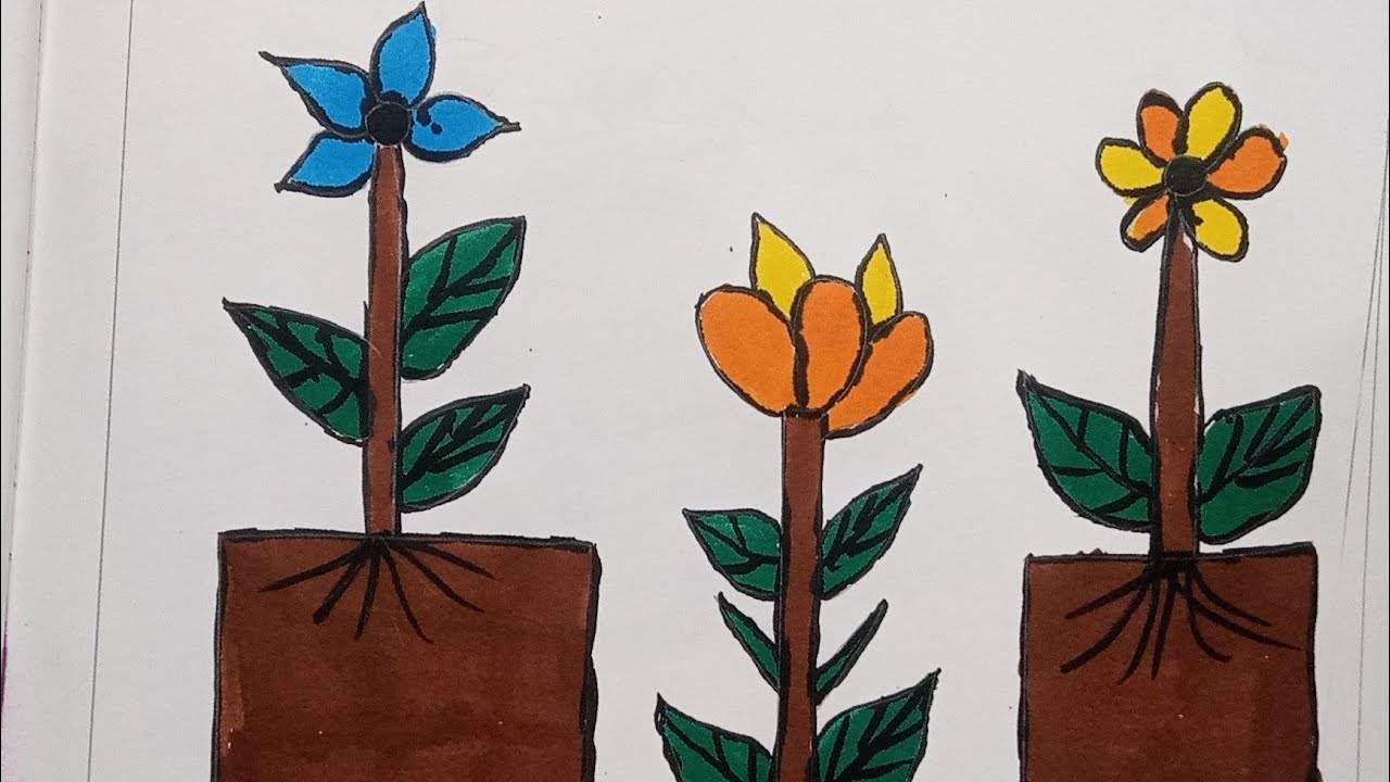 how to draw a follower step by step drawings| हाउ टू ड्रा ए फ्लावर ...