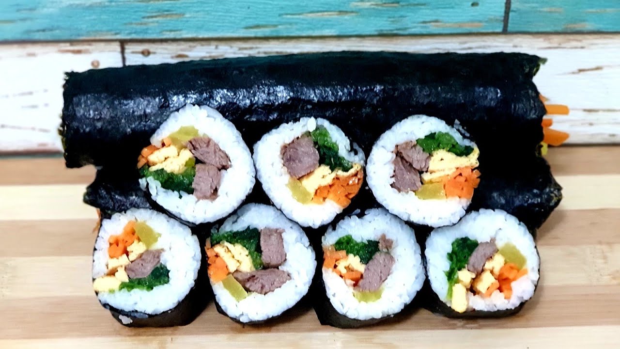 Delicious Gimbap or Kimbap Recipe - YouTube
