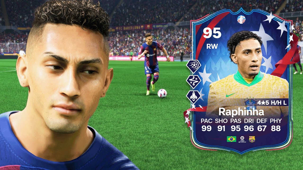95 PATH TO GLORY RAPHINHA PLAYER REVIEW | EA FC 24 ULTIMATE TEAM - YouTube