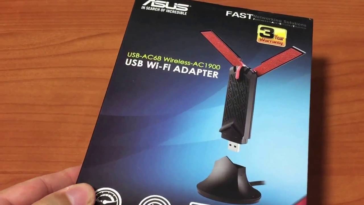 Asus USB Wireless Adapter AC68 -Unboxing & Review- - YouTube