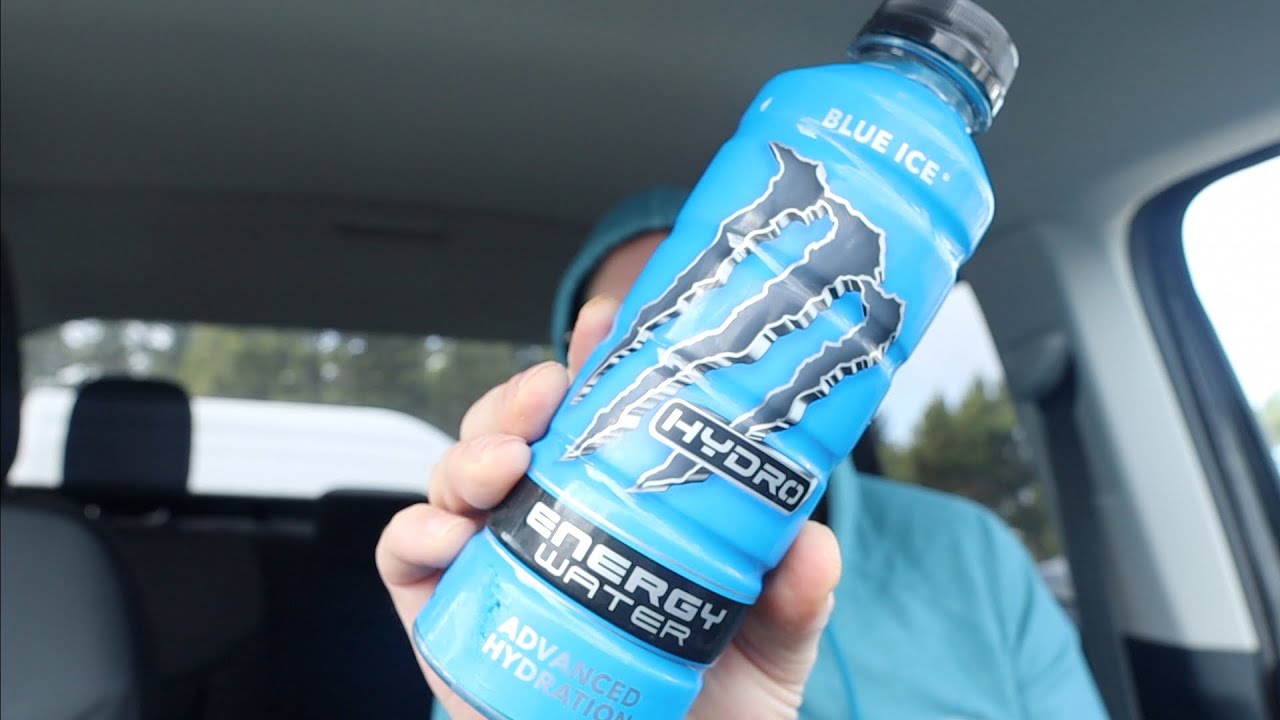 Monster energy water blue ice flavor review - YouTube
