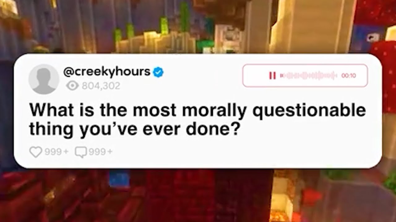 What is the most morally questionable thing you've ever done? - YouTube