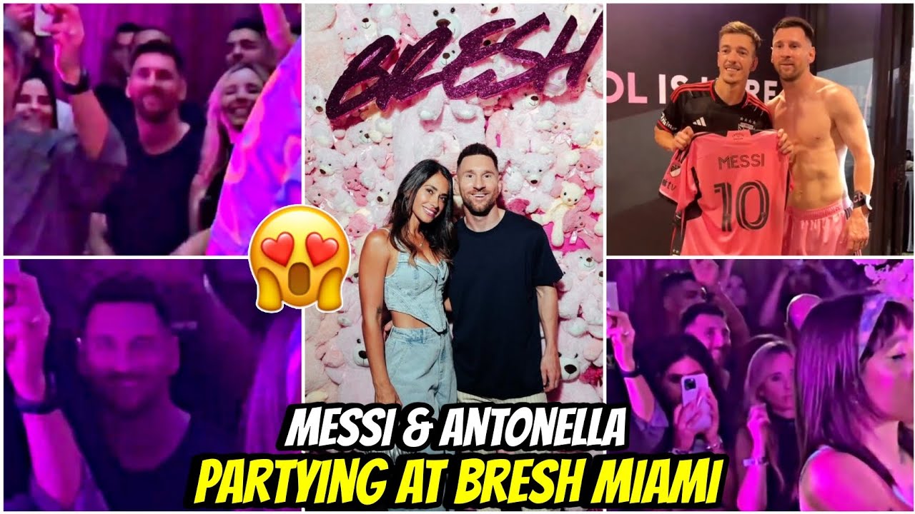 😍MUST-SEE: Messi's EPIC Celebration with Antonella at Bresh Miami After ...