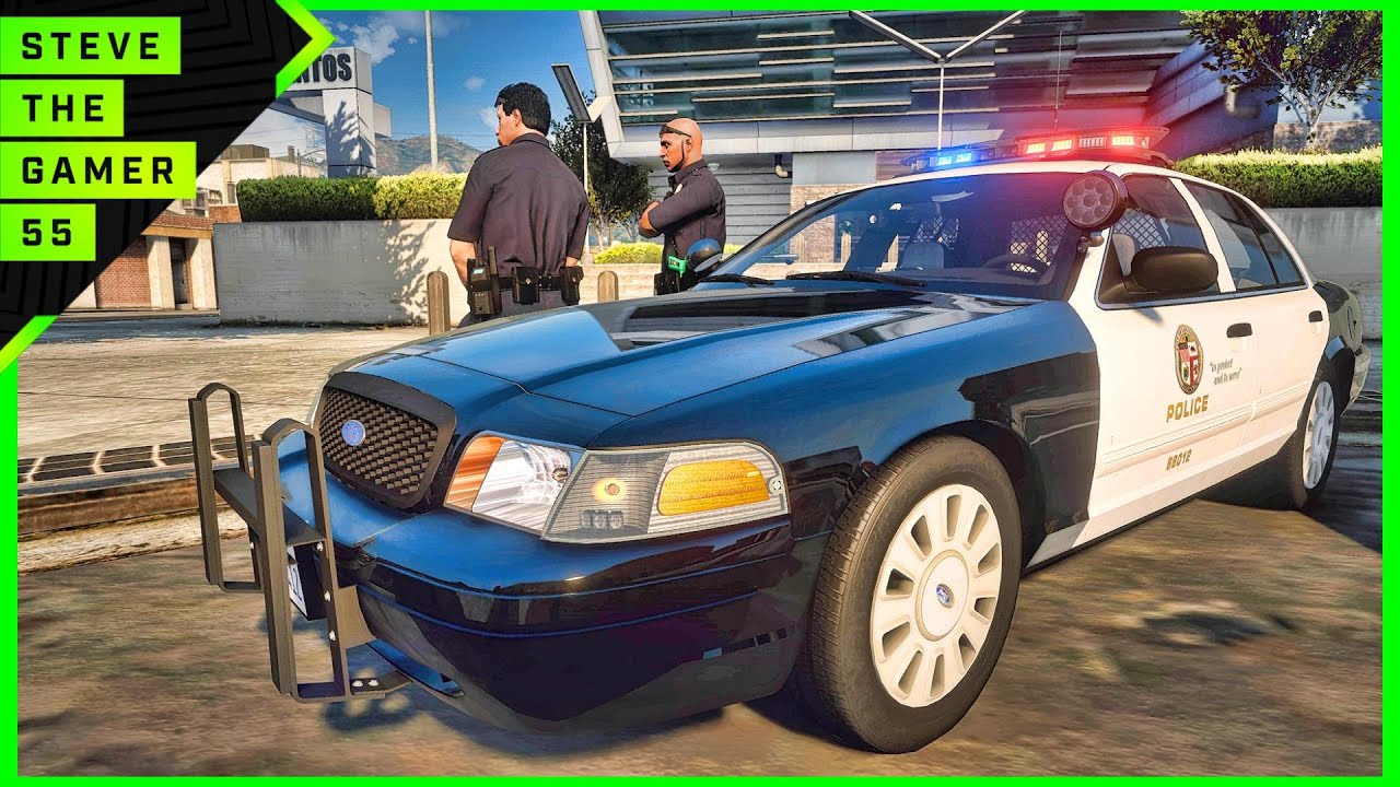 GTA 5 Mod LAPD Crown Victoria City Patrol| GTA 5 Lspdfr Mod| 4K - YouTube