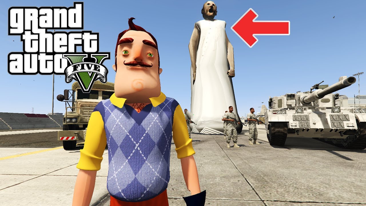 HELLO NEİGHBOR DEV GRANNY BULDU - GTA 5 MODS - YouTube