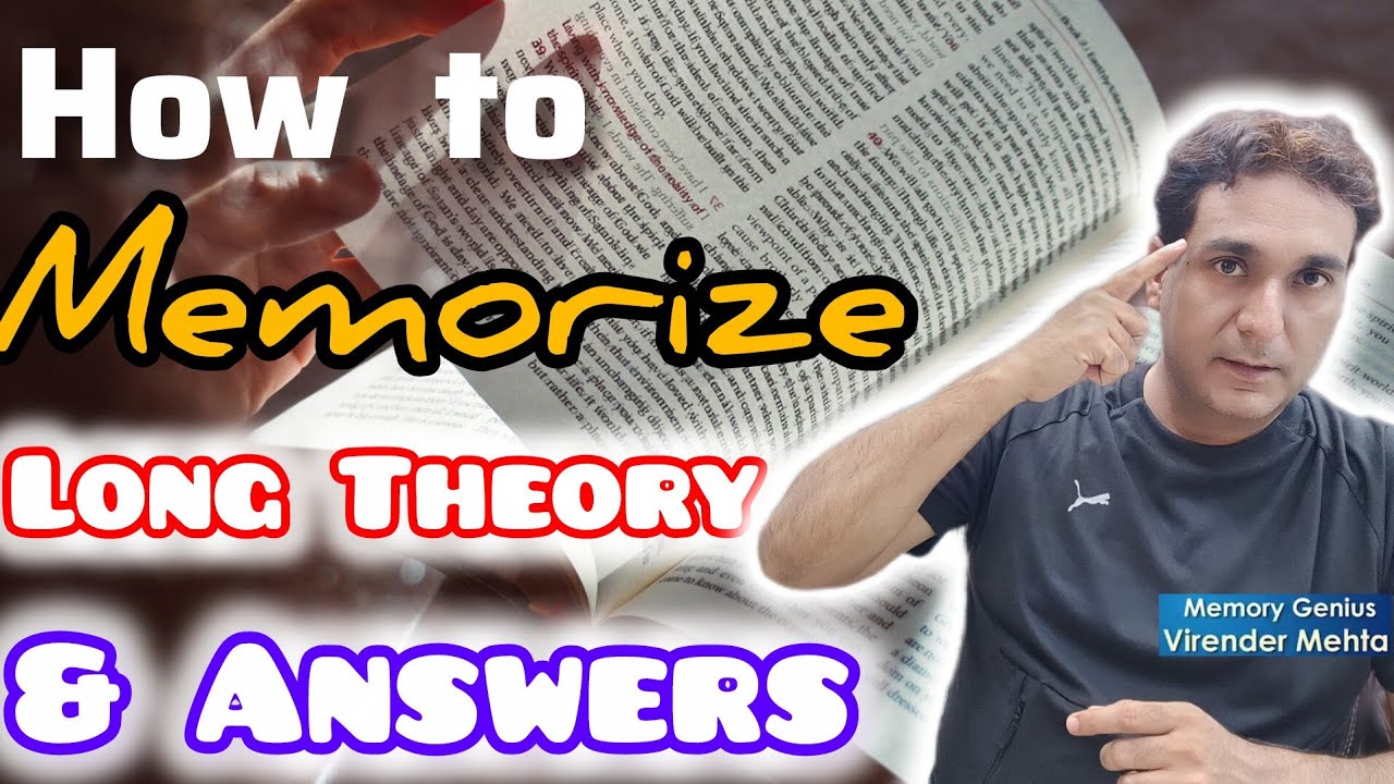 How to Memorize Long Theory & Long Answers #memorizing # ...