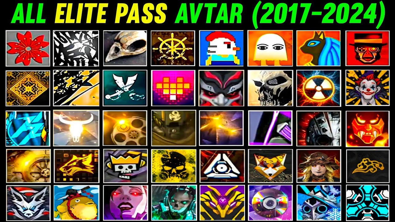 FREE FIRE ALL ELITE PASS AVATAR | FREE FIRE ALL ELITE PASS AVATAR AND ...