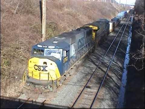 200312 08 CSX Trenton Line Bethlehem Branch SEPTA Wire Train Amtrak Northeast Corridor NEC MOW ...