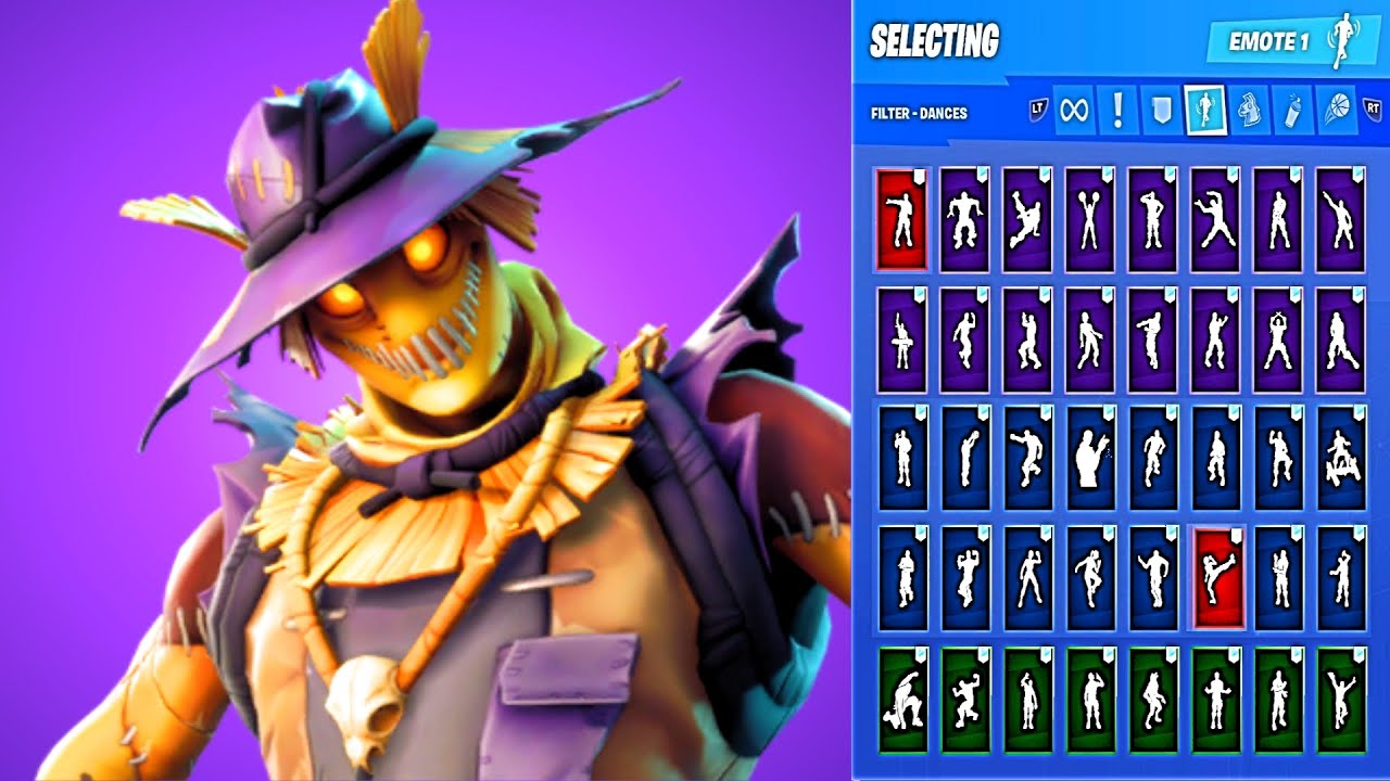 🔥 HAY MAN SKIN SHOWCASE WITH ALL FORTNITE DANCES & EMOTES 😱 HALLOWEEN ...