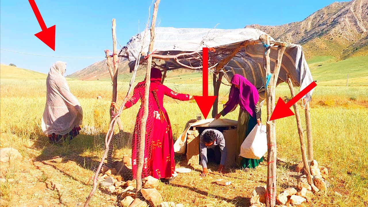 Punishment for betrayal nomadic husband Taking bondage him to build a nomadic hut - YouTube