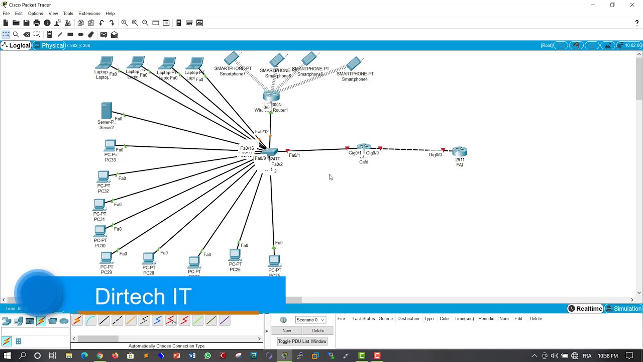 Architecture réseau d’un Cyber Café avec Cisco Packet Tracer - YouTube