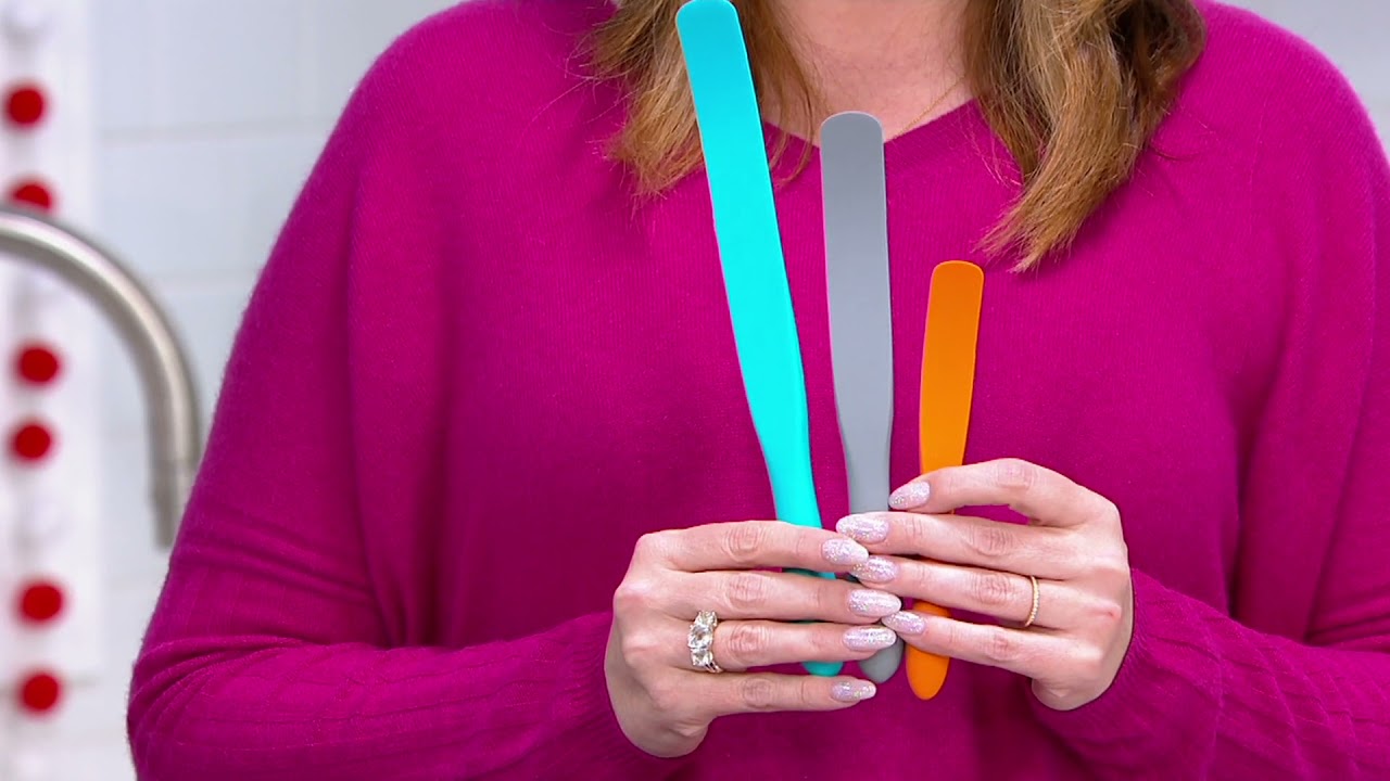 Mad Hungry 6-Piece Silicone Skinny Spurtle Set on QVC - YouTube