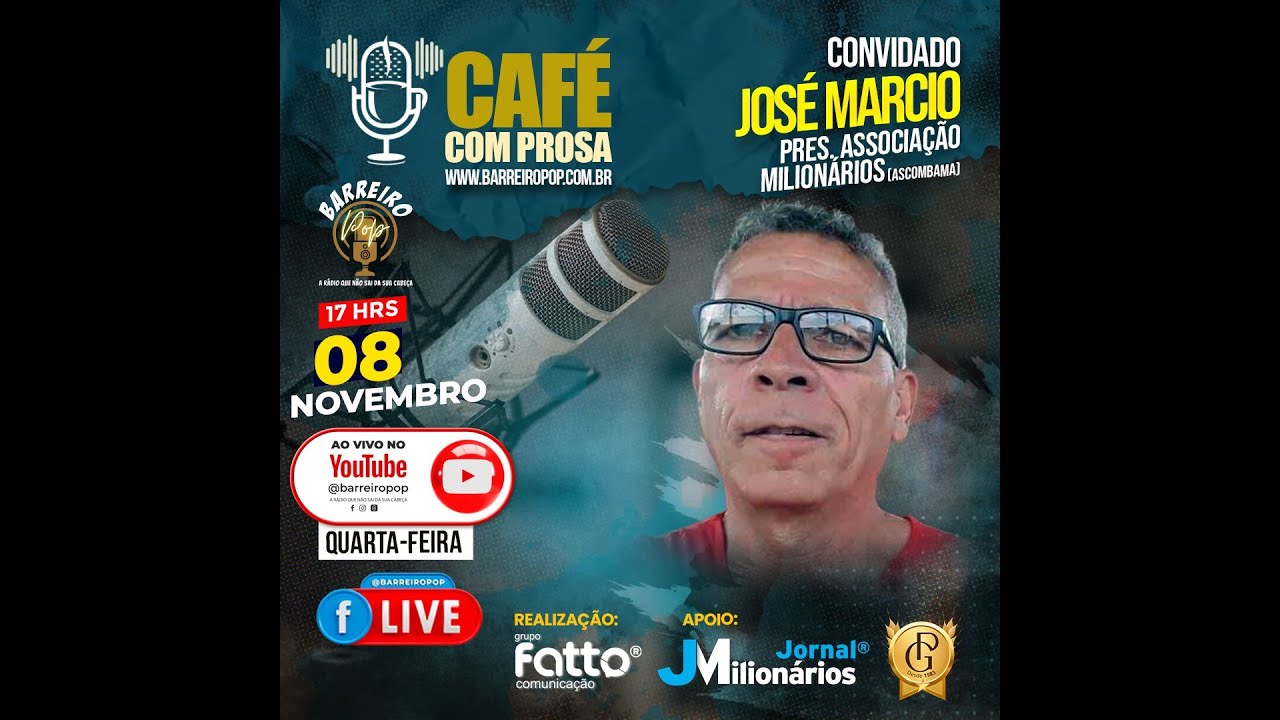 Café com Prosa - José Marcio - YouTube